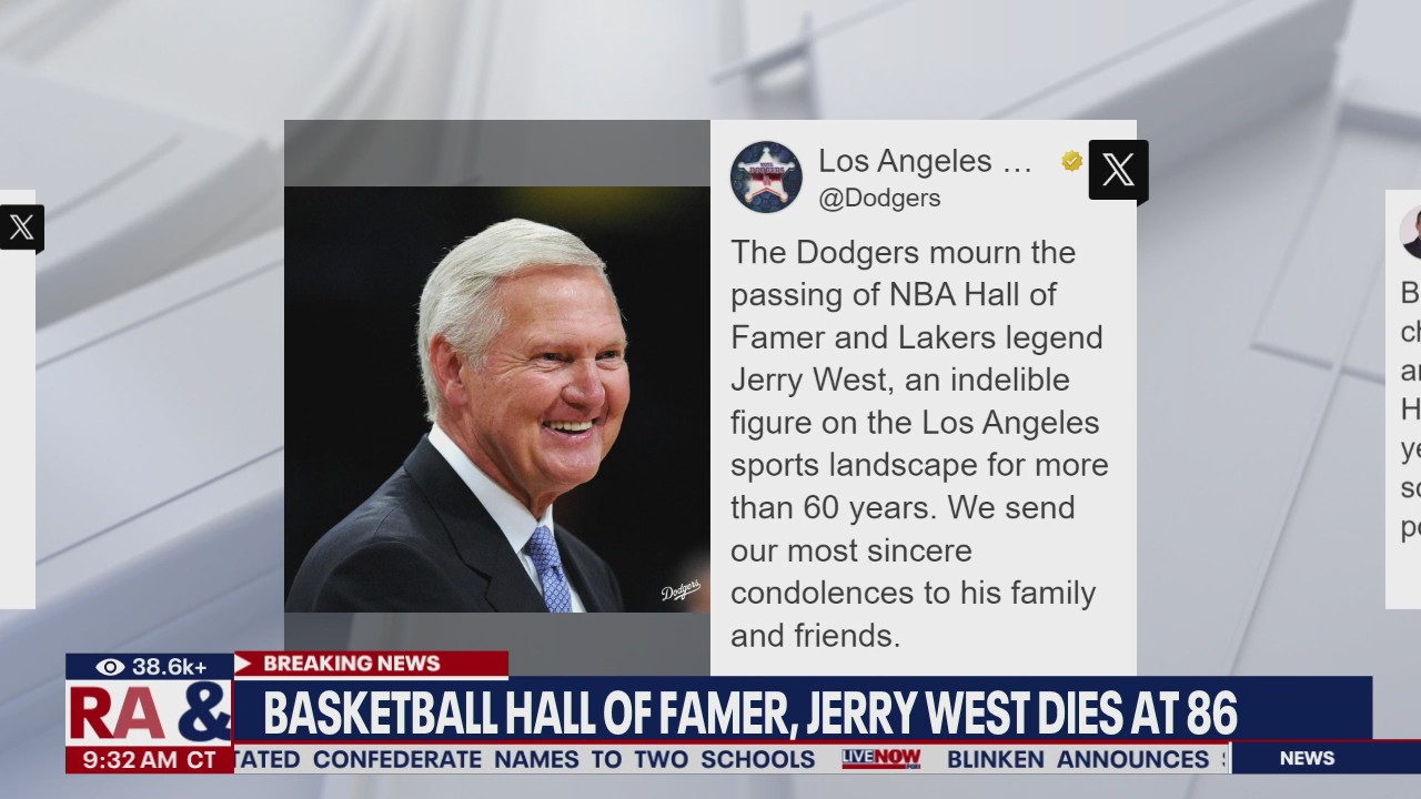 Basketball Hall of Famer Jerry West dies at 86 | LiveNOW from FOX