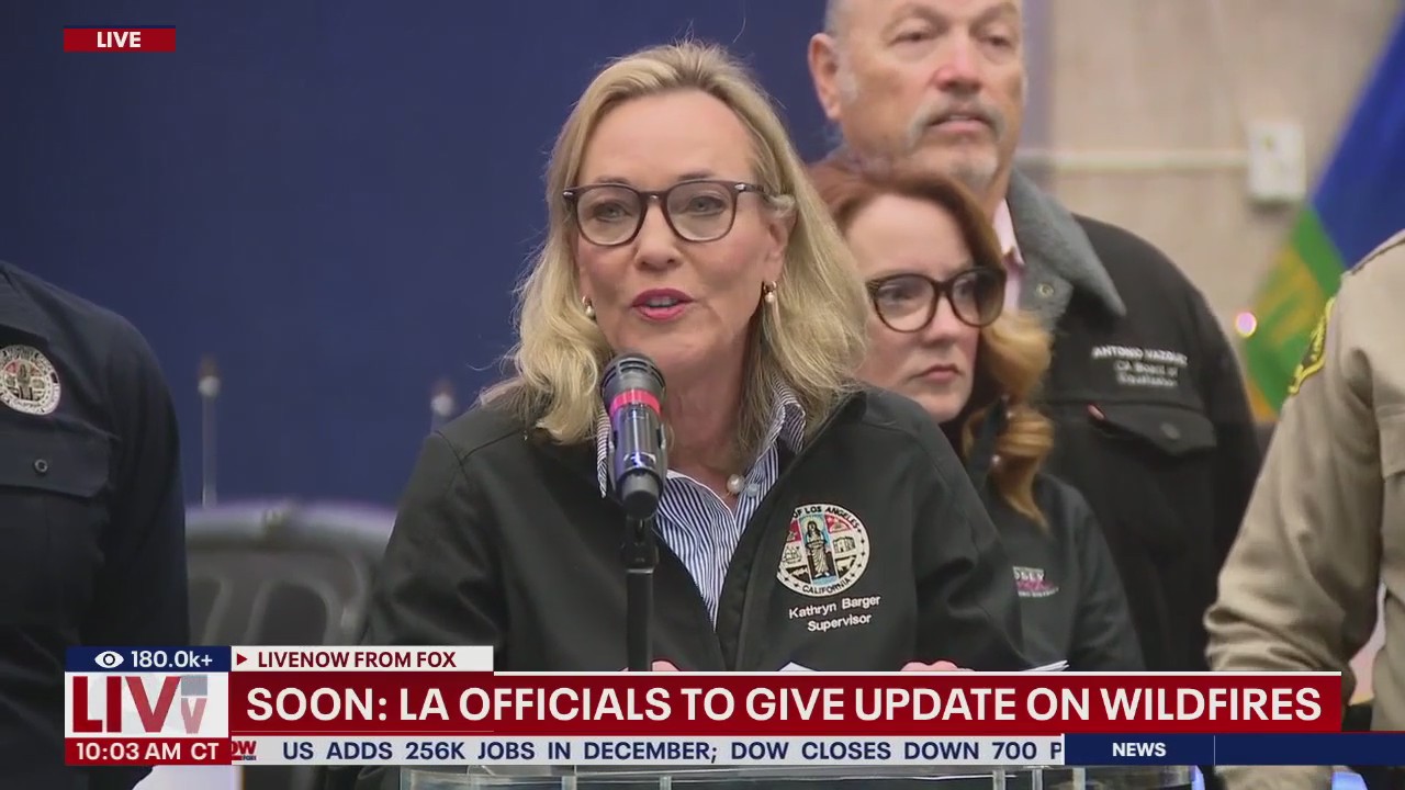 LA officials give update on raging wildfires | LiveNOW from FOX