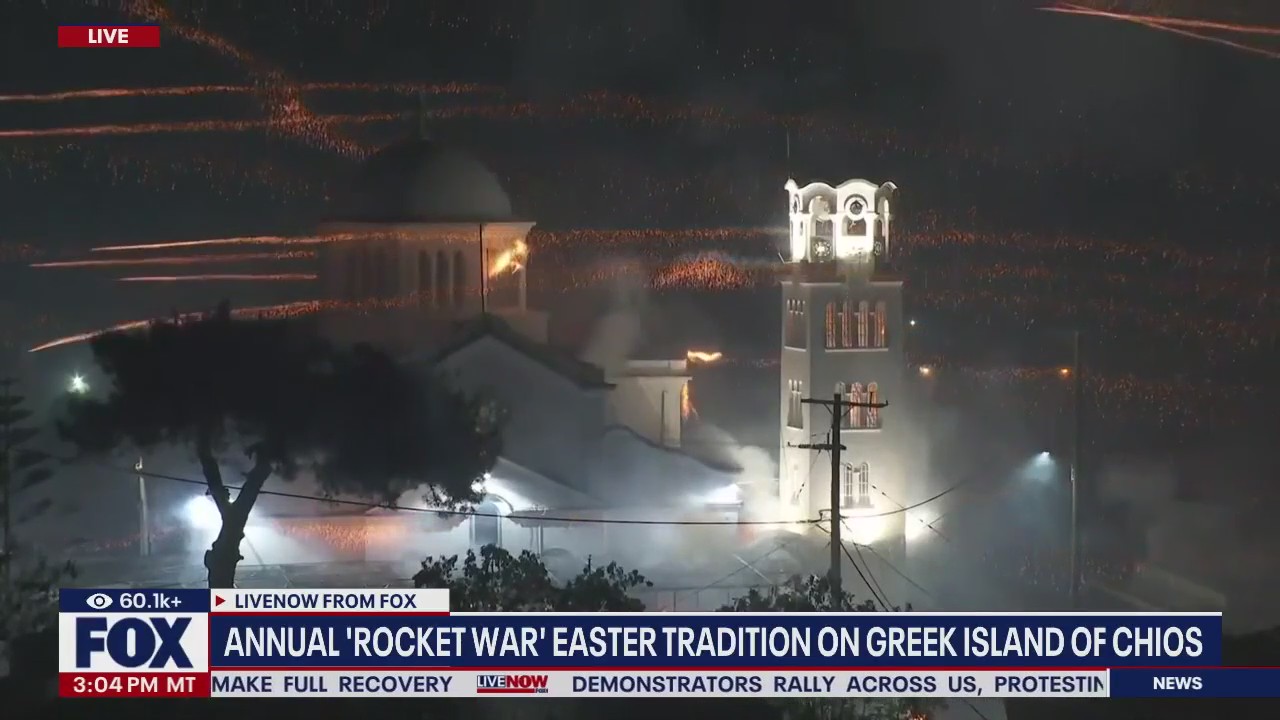 Annual 'rocket war' Easter tradition in Greece | LiveNOW from FOX