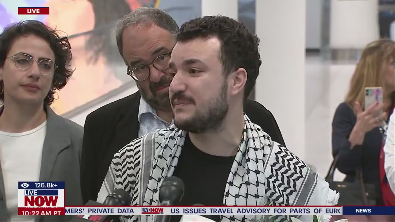 Activist Mahmoud Khalil returns home after release | LiveNOW from FOX