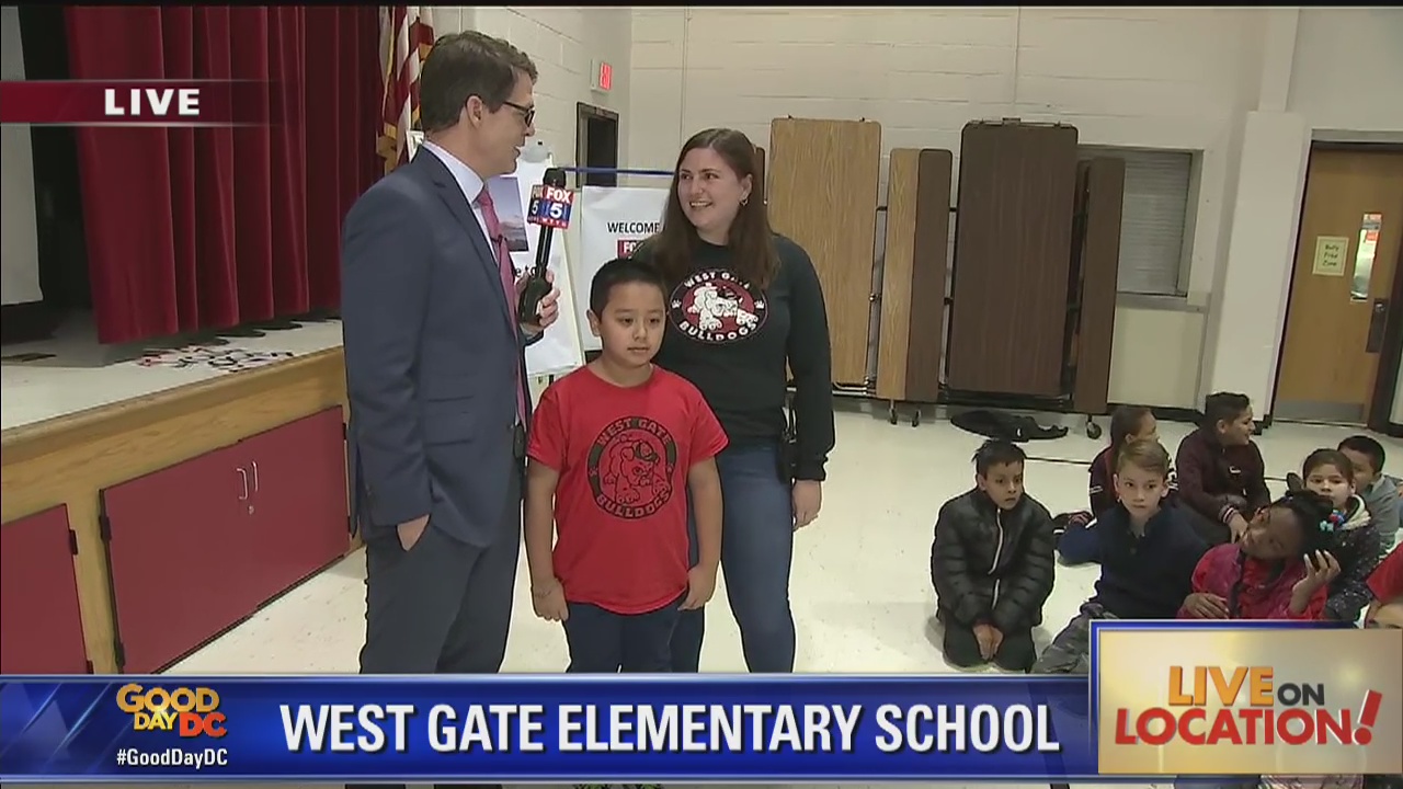 Tucker Barnes visits West Gate Elementary! | FOX 5 DC