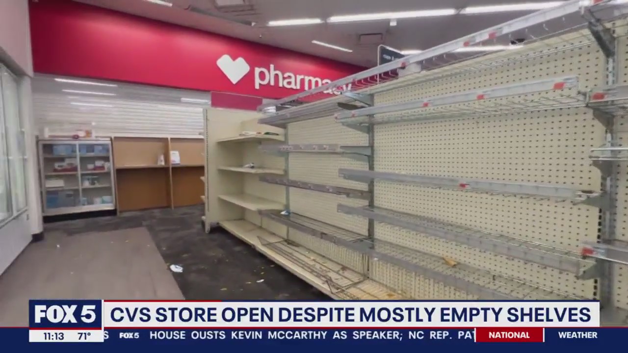 CVS in Columbia Heights open despite mostly empty shelves | FOX 5 DC