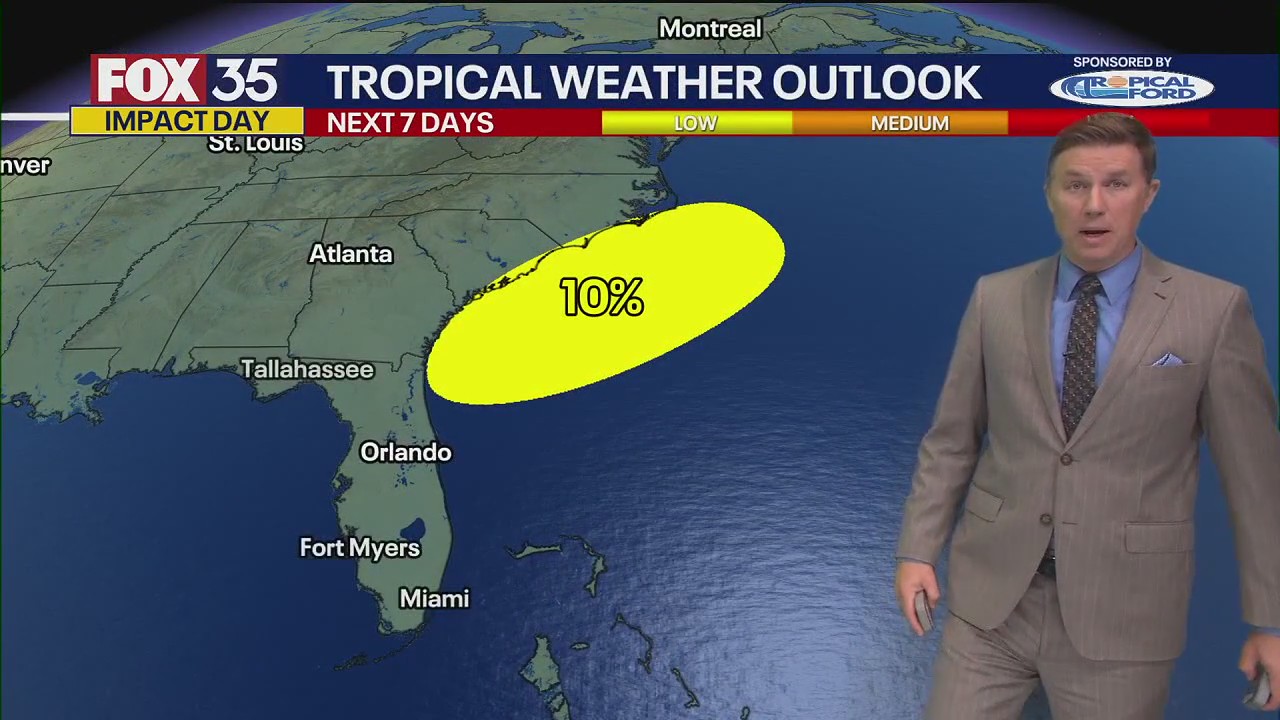 NHC: Disturbance has 10% chance for formation | FOX 35 Orlando