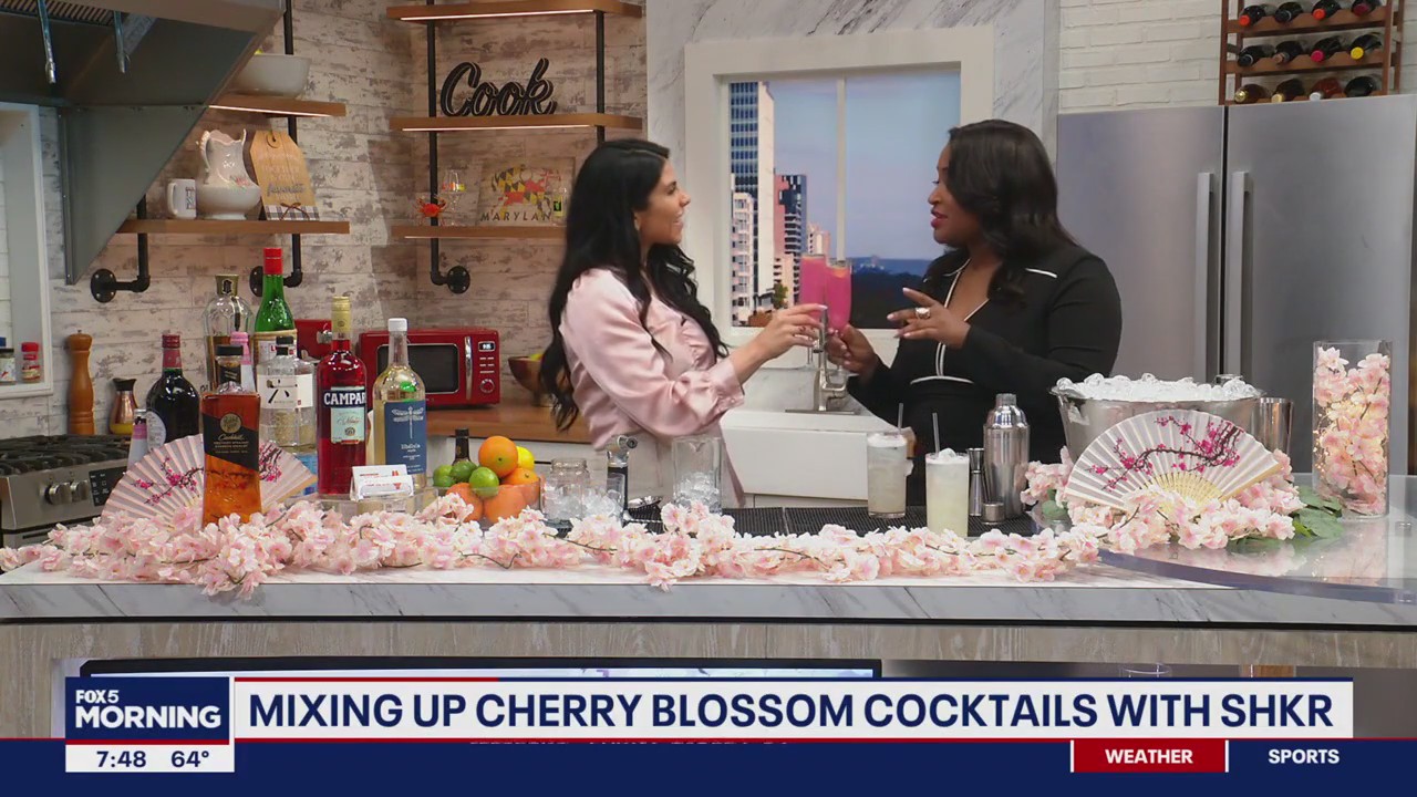 Mixing up cherry blossom cocktails with SHKR | FOX 5 DC