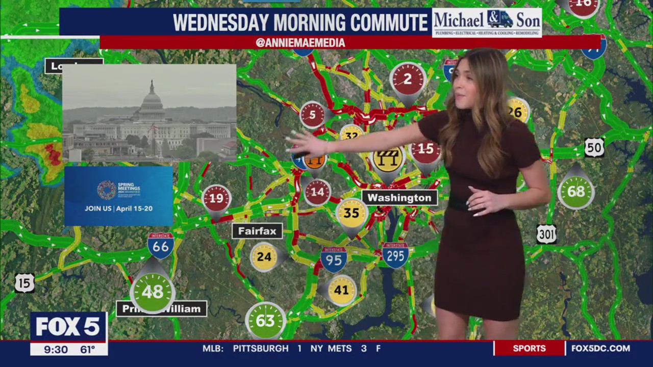 3-hour delays on I-495 in northern Virginia after roadwork, disabled ...