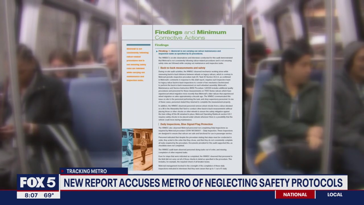 New report accuses Metro of neglecting safety protocols | FOX 5 DC