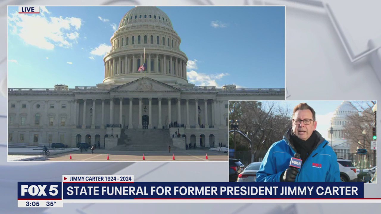 Jimmy Carter's motorcade heads to US Navy Memorial | FOX 5 DC