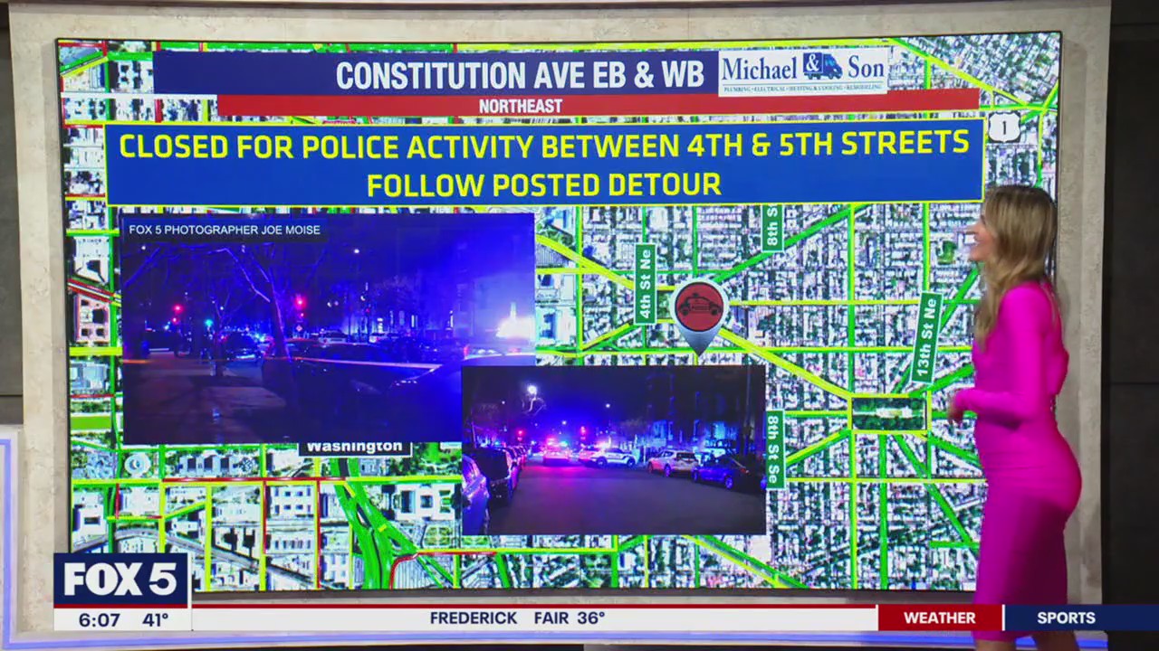 Police activity closes streets along Constitution Avenue in DC | FOX 5 DC