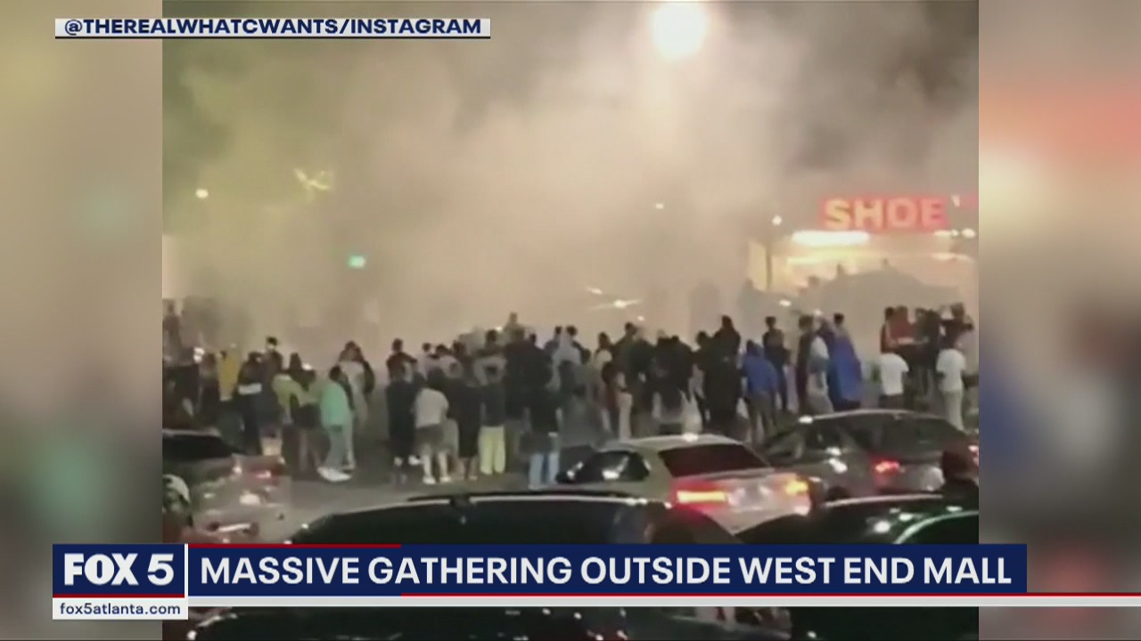 Massive crowd gathers for party outside Atlanta shopping mall | FOX 5 ...