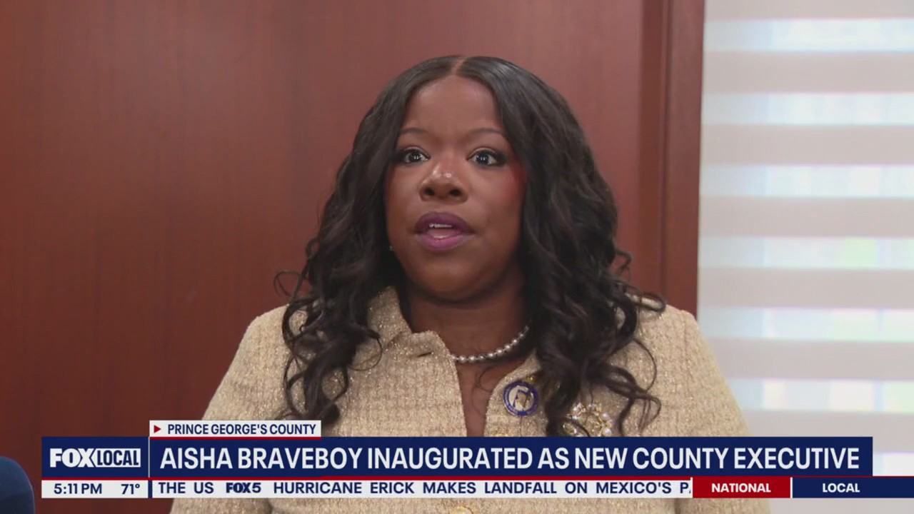 Aisha Braveboy sworn in as new Prince George's County executive | FOX 5 DC