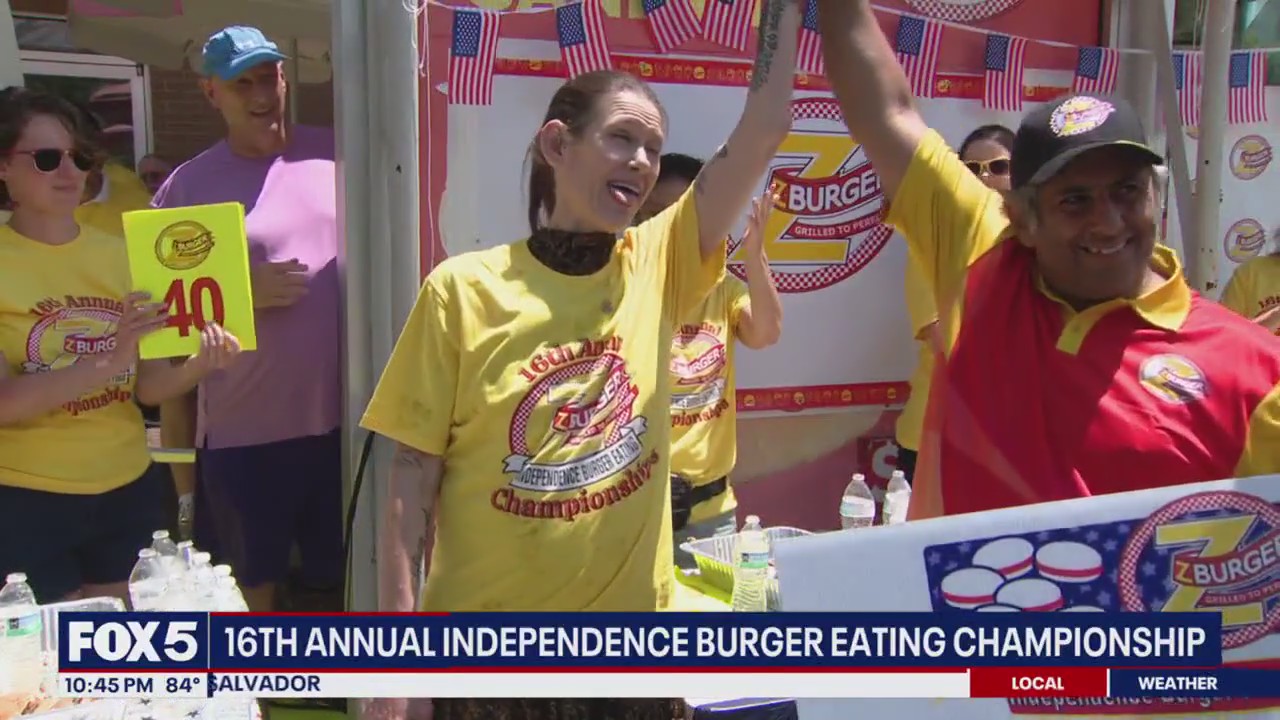 16th annual Z-Burger Independence Day Burger Eating Competition held ...