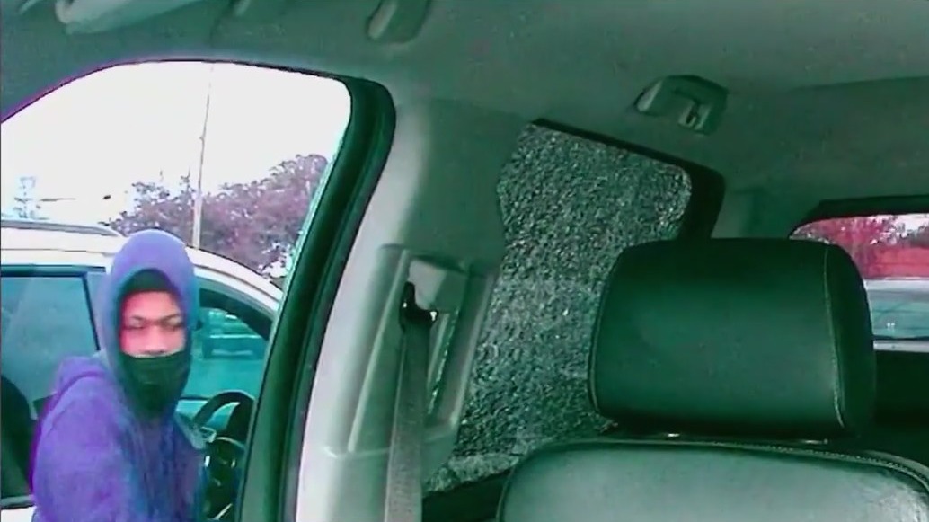 Crook caught on cam smashing windows during Falcons game | FOX 5 Atlanta