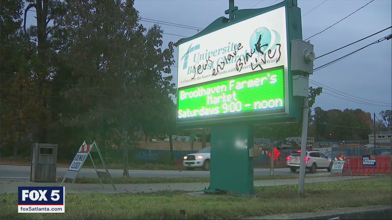 Antisemitic messages spray-painted in Brookhaven | FOX 5 Atlanta