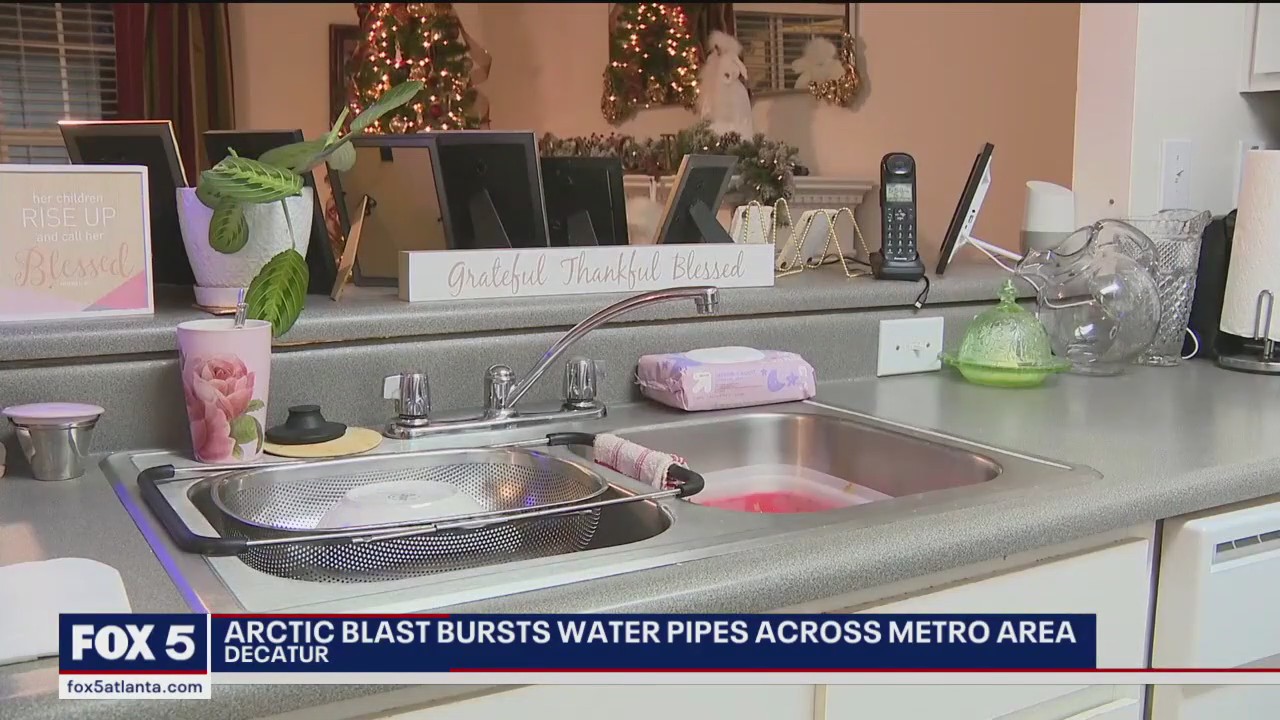 Arctic blast causing pipes to burst across metro Atlanta | FOX 5 Atlanta