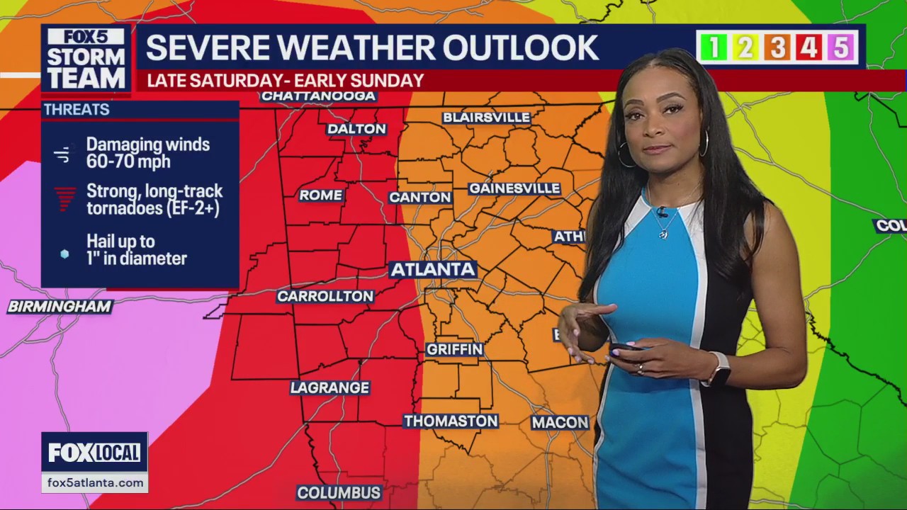 Metro Atlanta Severe Weather Outlook 5:30 p.m. | FOX 5 Atlanta