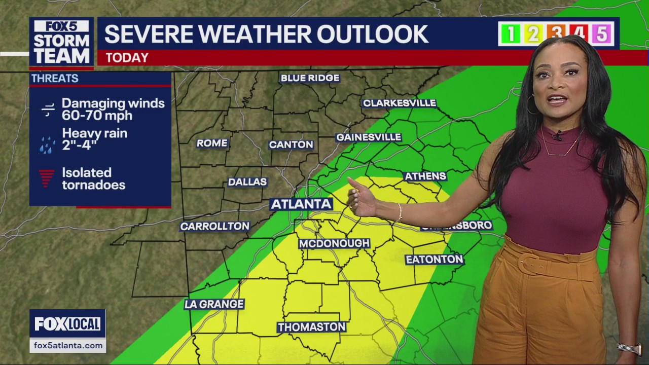 Severe weather outlook for metro Atlanta | FOX 5 Atlanta