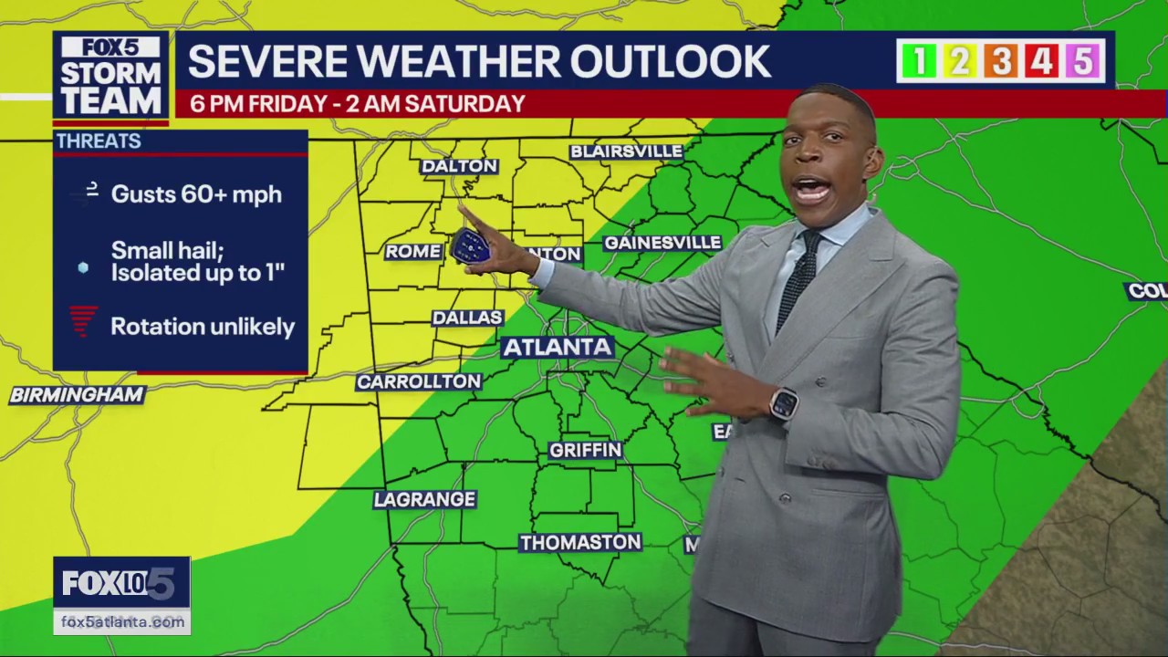 Friday afternoon weather forecast | FOX 5 Atlanta