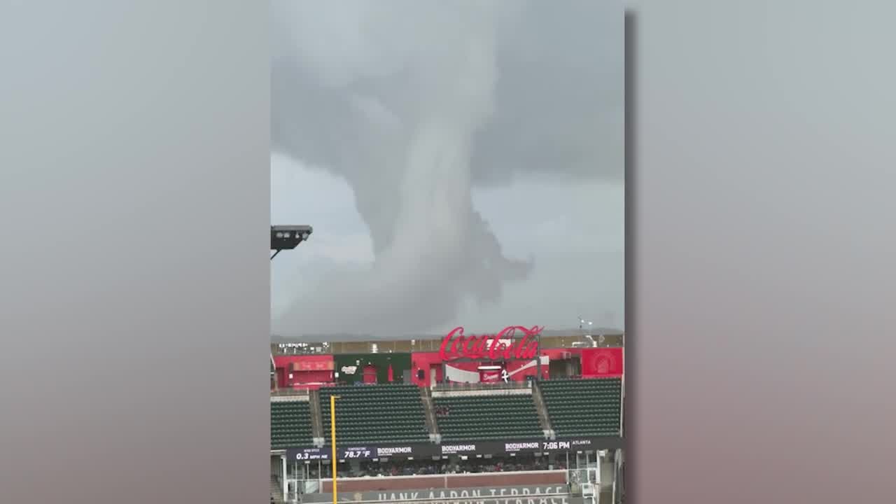Scud cloud caused by Tuesday's storms cause concern at Truist Park ...