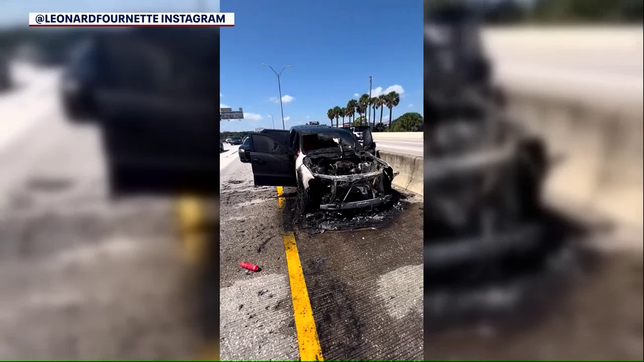 Video: Leonard Fournette's Durango catches fire on I-275 in Tampa | FOX ...