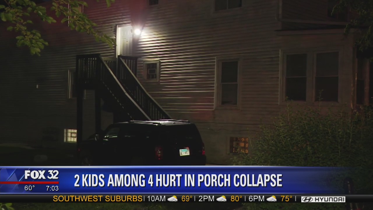 2 kids among 4 hurt in Morgan Park porch collapse | FOX 32 Chicago