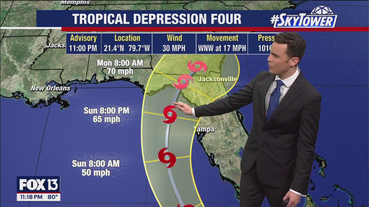 Tropical Depression 4 forms, impacts expected this weekend | FOX 13 ...