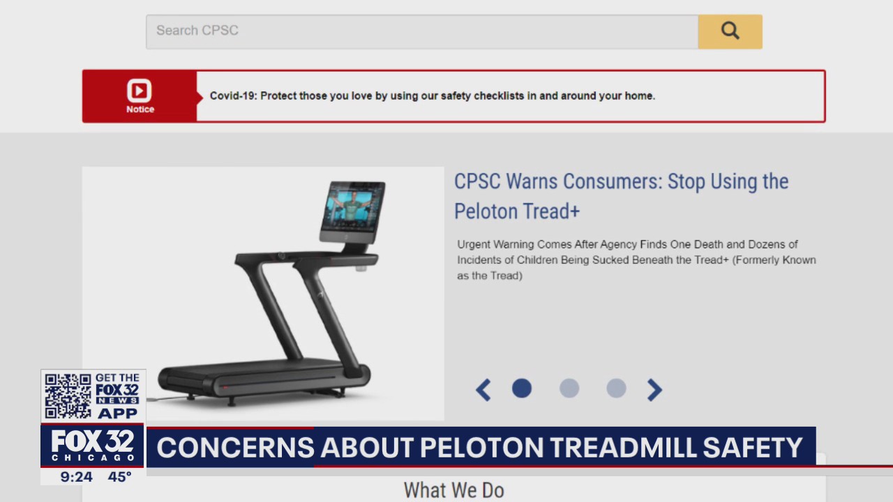 Concerns mount about Peloton treadmill safety | FOX 32 Chicago