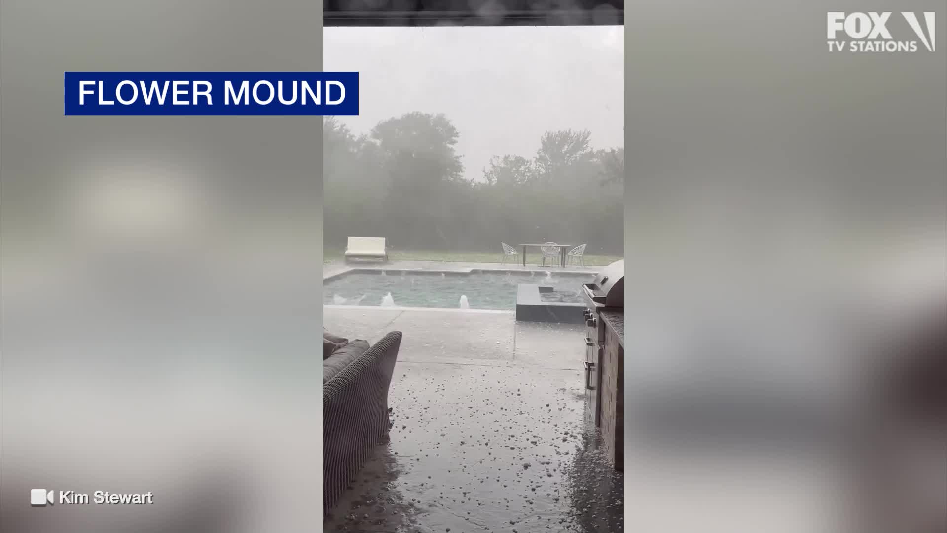 Hail falls in Flower Mound pool | FOX 4 Dallas-Fort Worth