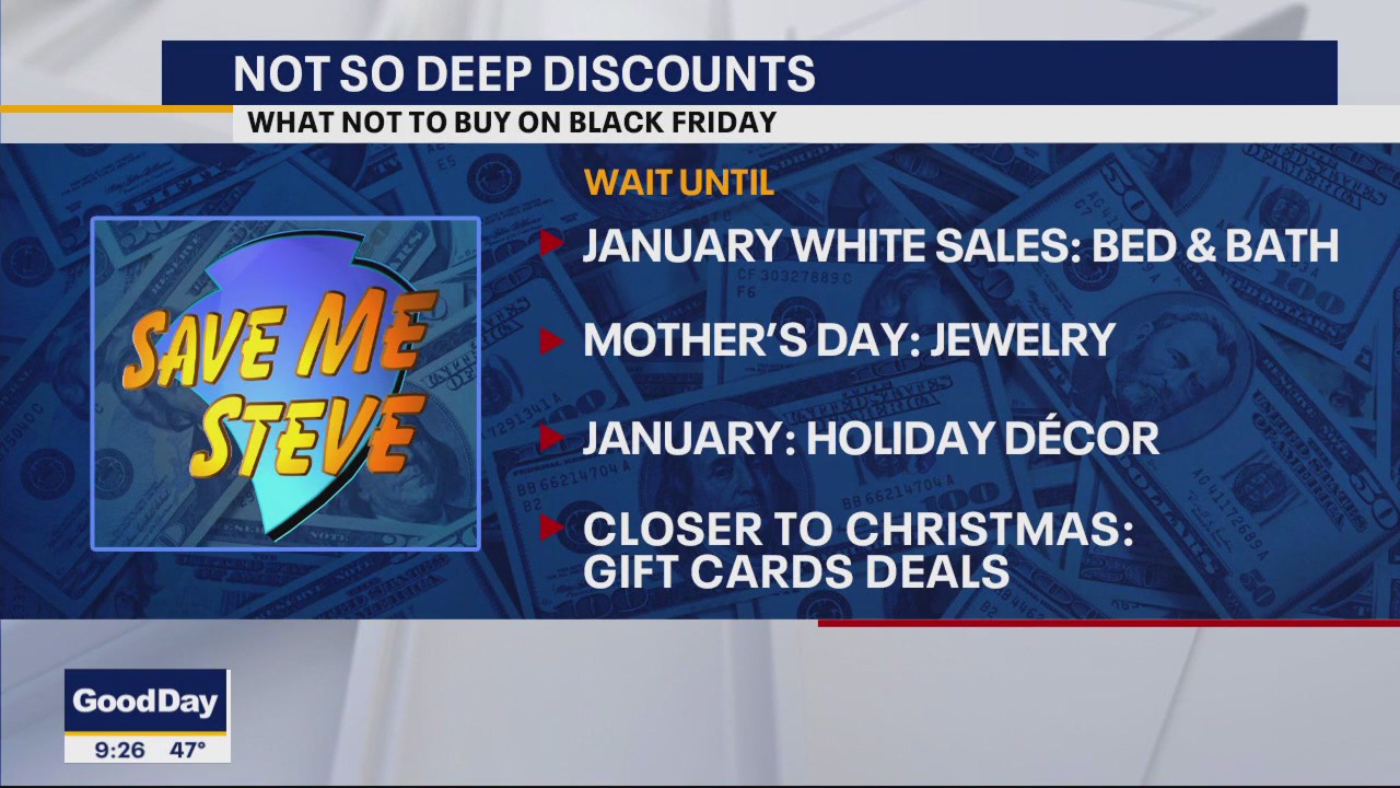 Save Me Steve: What not to buy on Black Friday | FOX 4 Dallas-Fort Worth