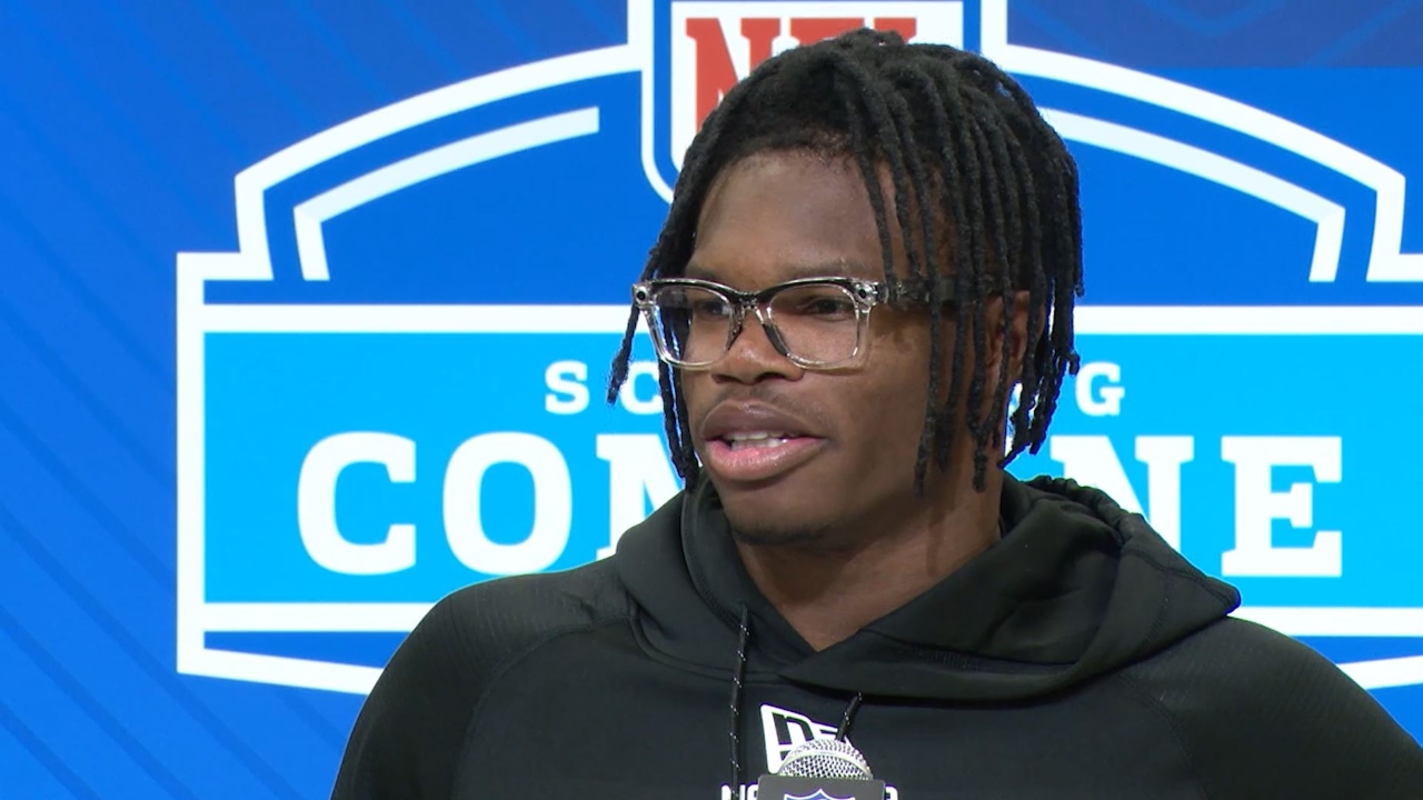 NFL Combine: Heisman Trophy winner Travis Hunter talks his NFL draft ...