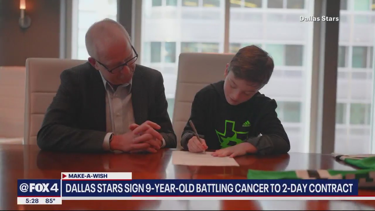 Dallas Stars sign 9-year-old battling cancer to 2-day contract | FOX 4 ...