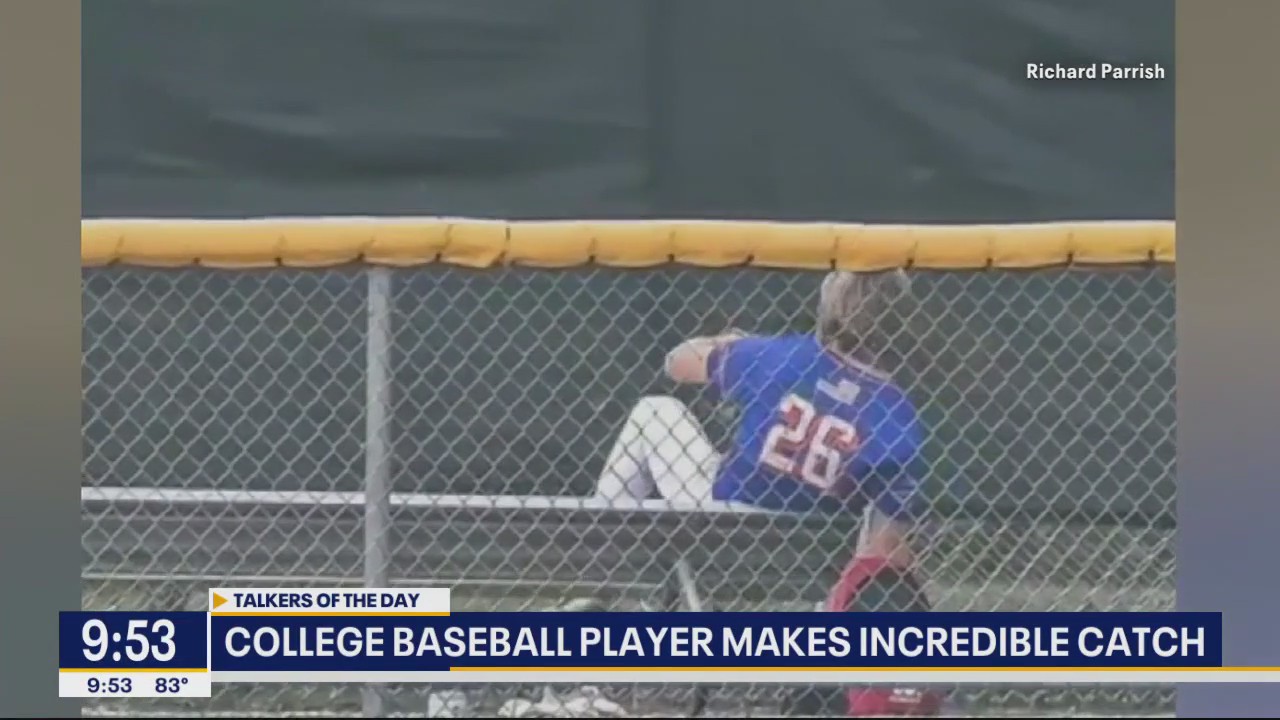 Talkers: Baseball player makes an incredible catch | FOX 4 Dallas-Fort ...