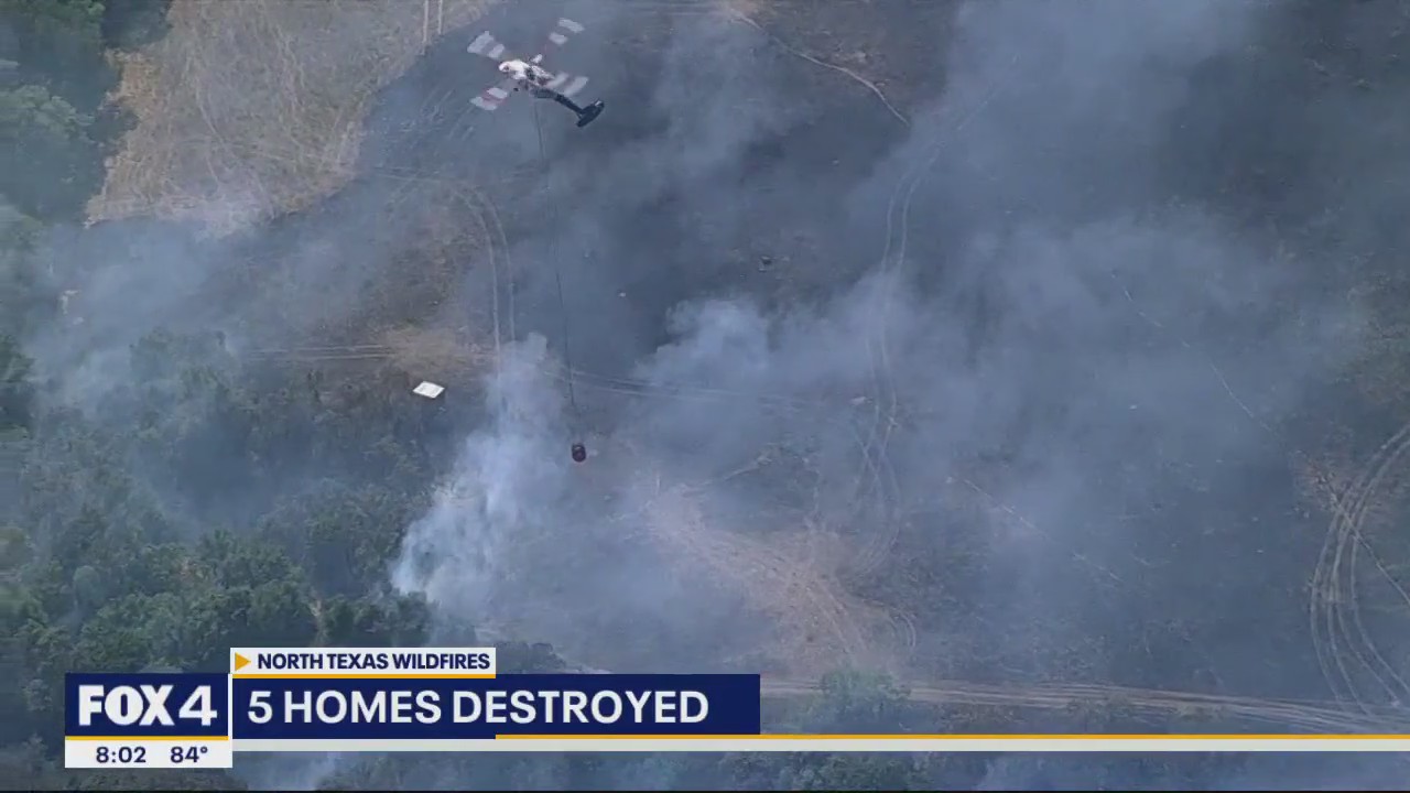 Hill County wildfire destroys 5 homes | FOX 4 Dallas-Fort Worth