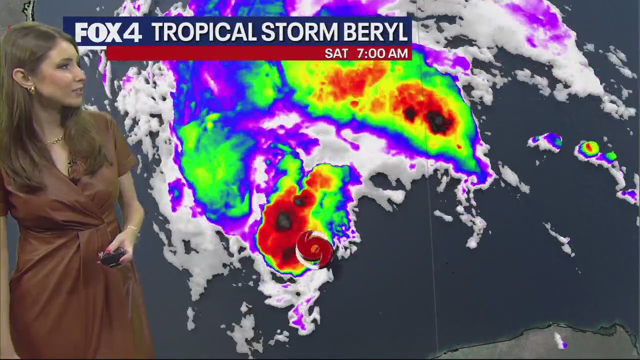 Tropical Storm Beryl: Latest path, impact to Texas | FOX 4 Dallas-Fort ...
