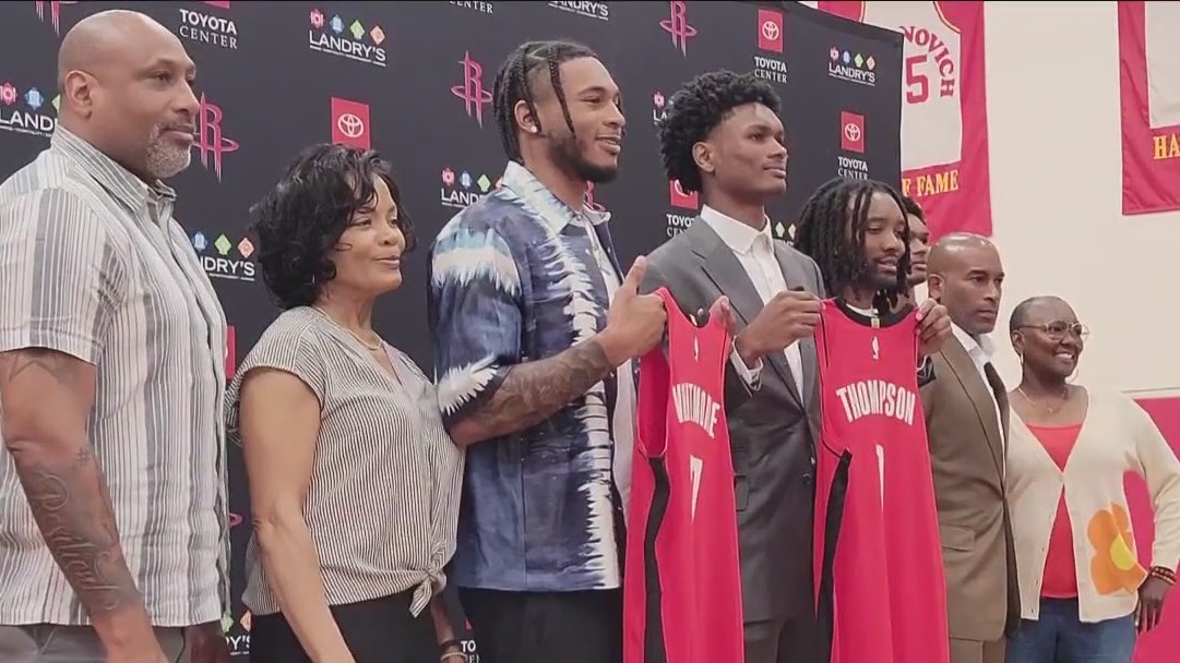 Houston Rockets unveil two newest players: Amen Thompson, Cam Whitmore ...