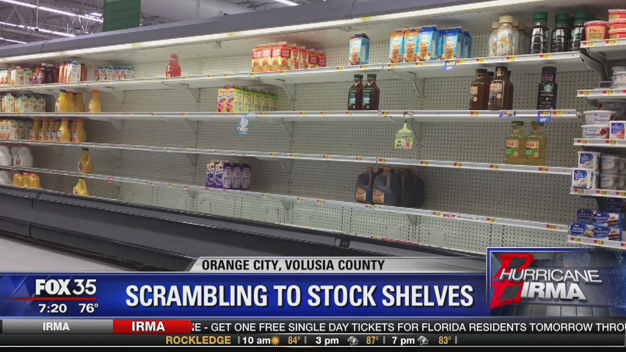 Scrambling to stock shelves | FOX 35 Orlando