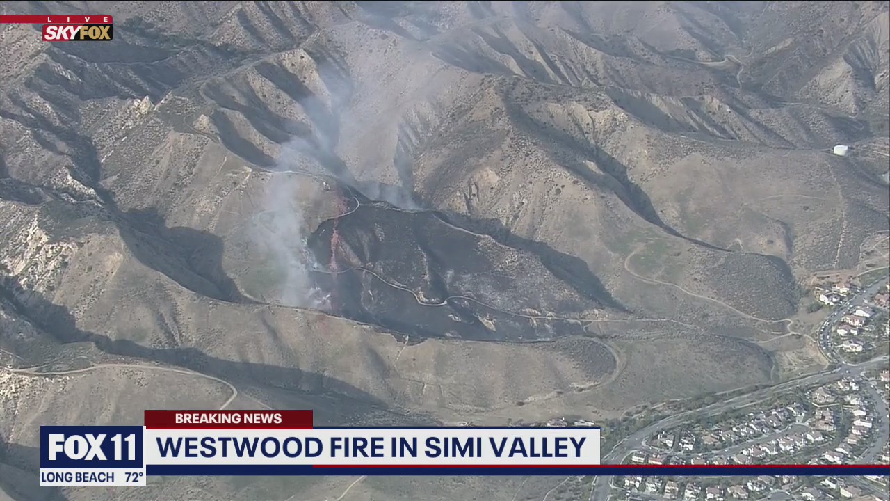 Firefighters battling blaze in Simi Valley. | FOX 11 Los Angeles
