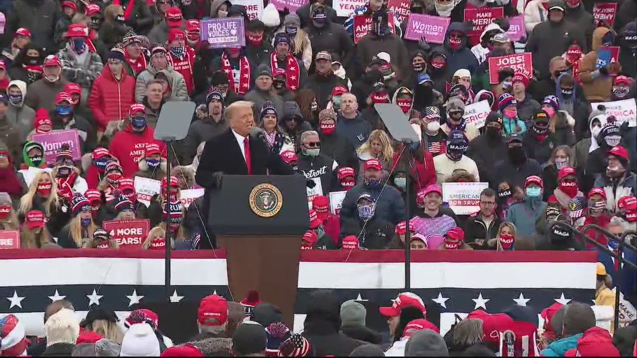 President Trump campaigns in Waterford, continues focus on Michigan ...