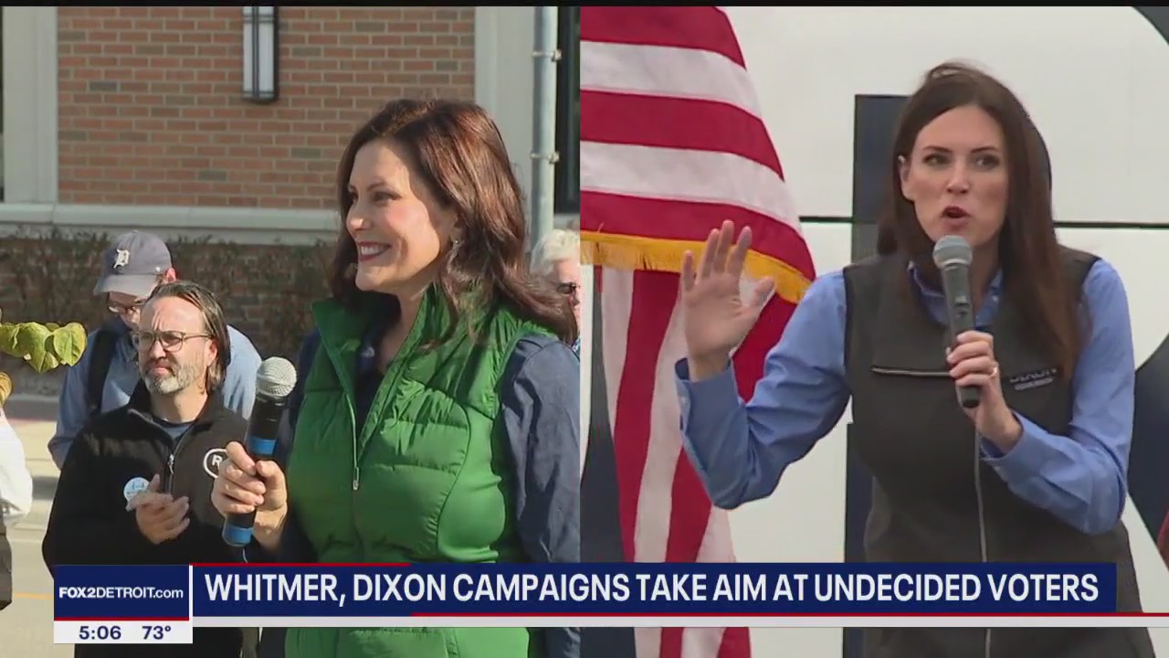 Whitmer, Dixon make final push for undecided voters in Governor's race ...