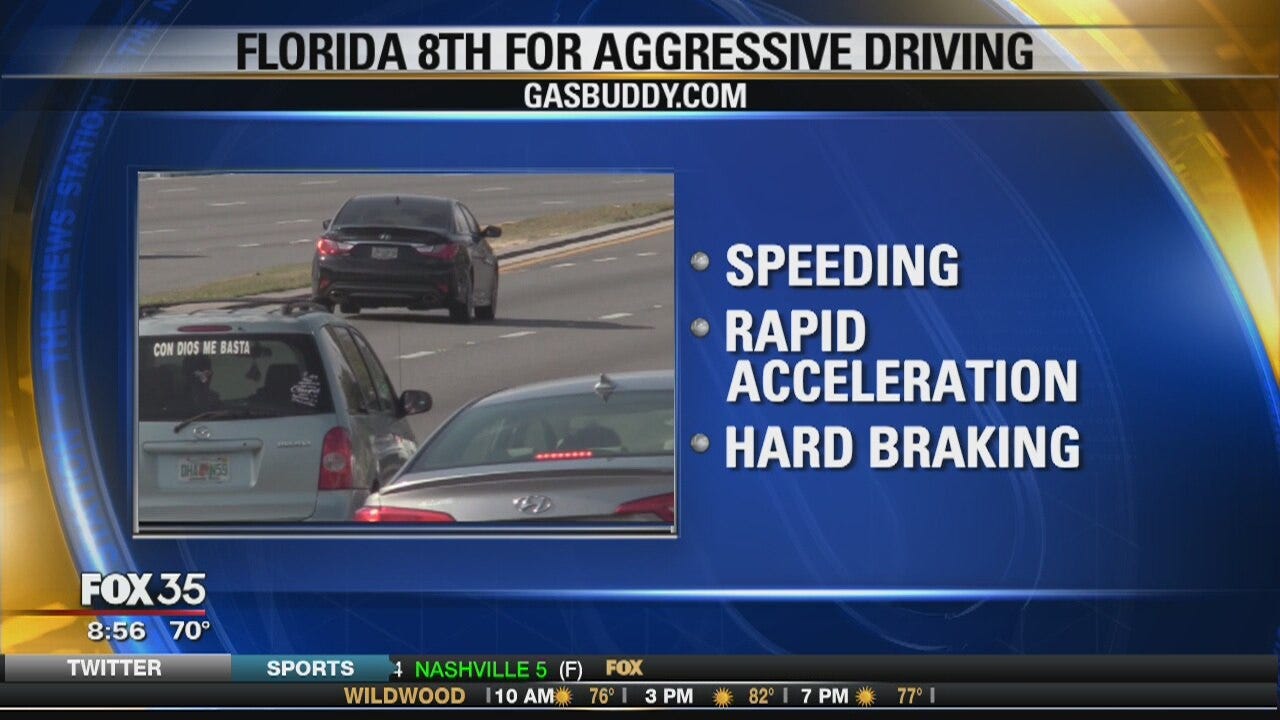Florida ranked 8th in nation for aggressive driving | FOX 51 Gainesville