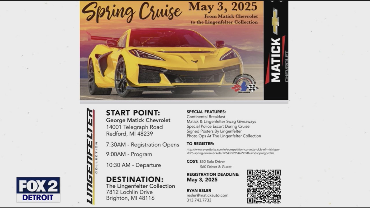 The Competition Corvette Club of Michigan: Spring Cruise | FOX 2 Detroit