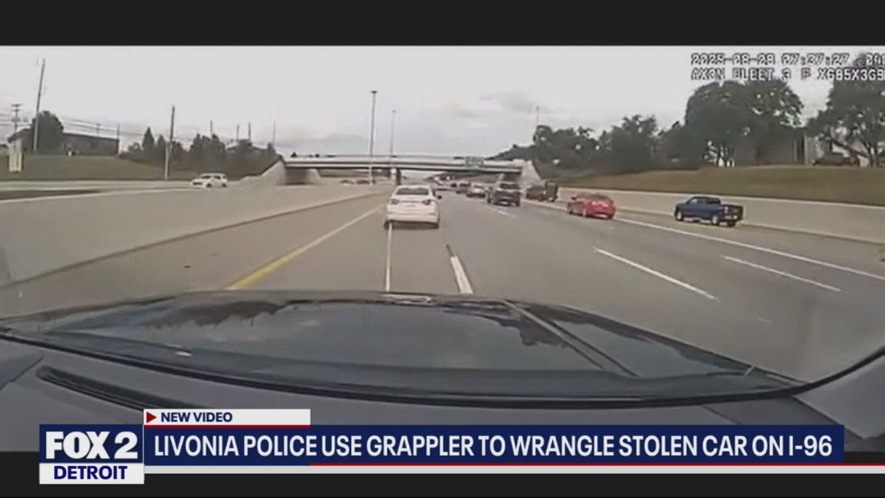 Livonia police use the Grappler to catch car thief | FOX 2 Detroit