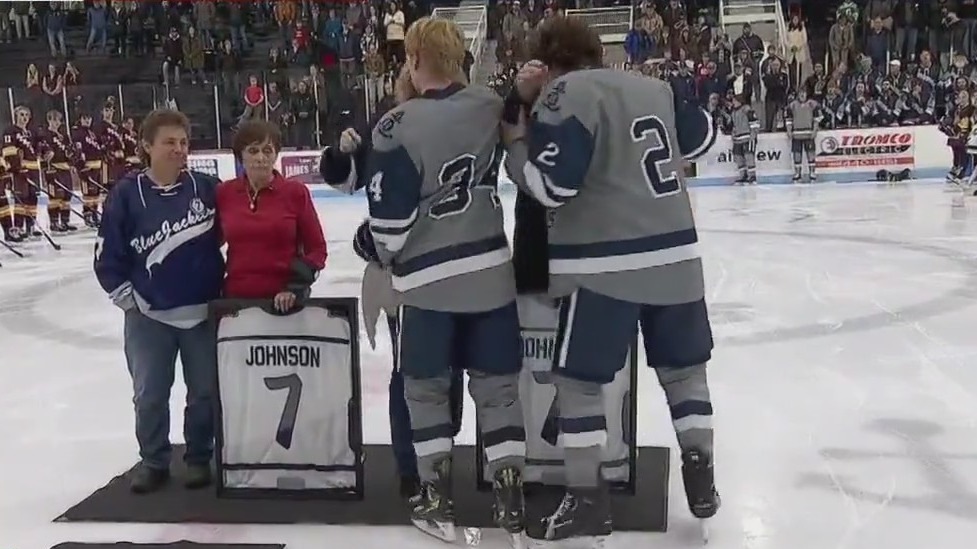 Adam Johnson number retired following death | FOX 9 Minneapolis-St. Paul