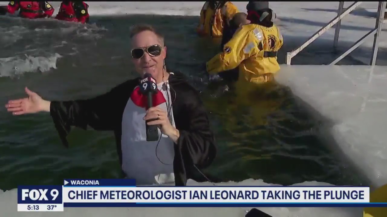 FOX 9's Ian Leonard Polar Plunge at Lake Waconia | FOX 9 Minneapolis-St ...