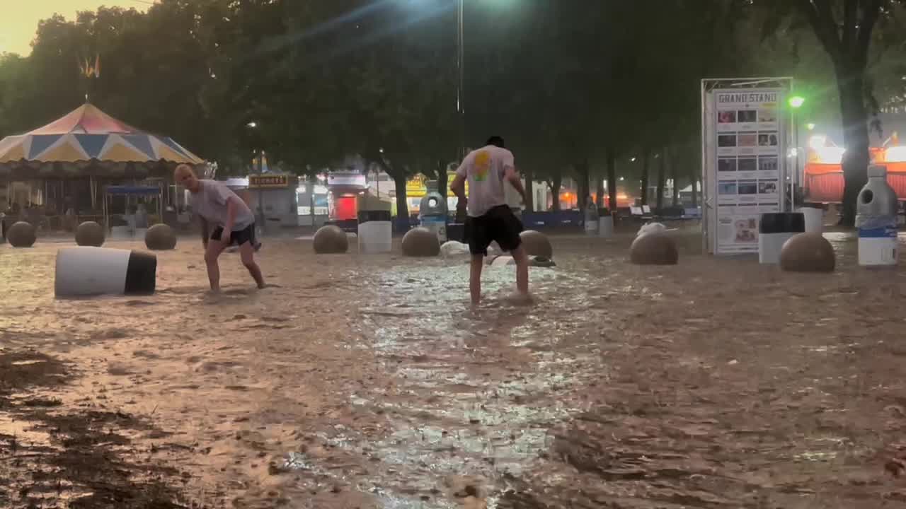 MN State Fair Corn Roast belly flops in flooding | FOX 9 Minneapolis-St ...