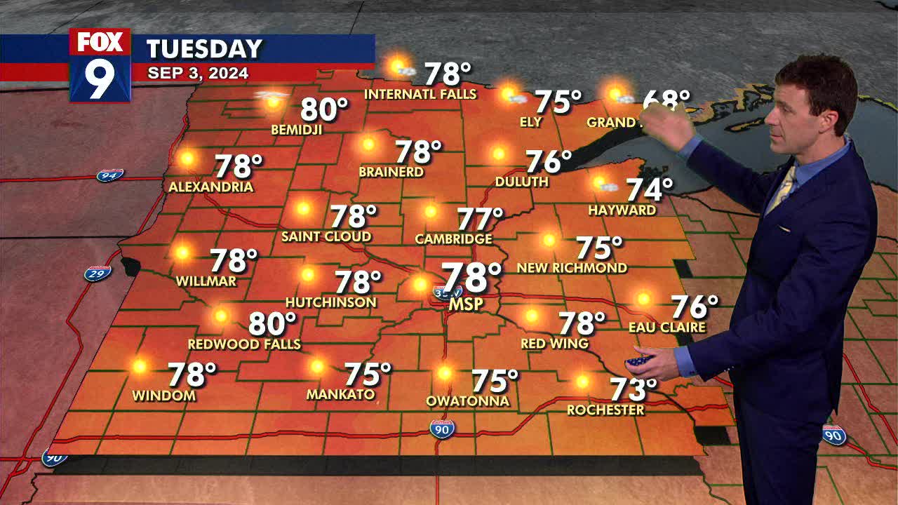 MN weather: Comfortable and sunny Tuesday | FOX 9 Minneapolis-St. Paul