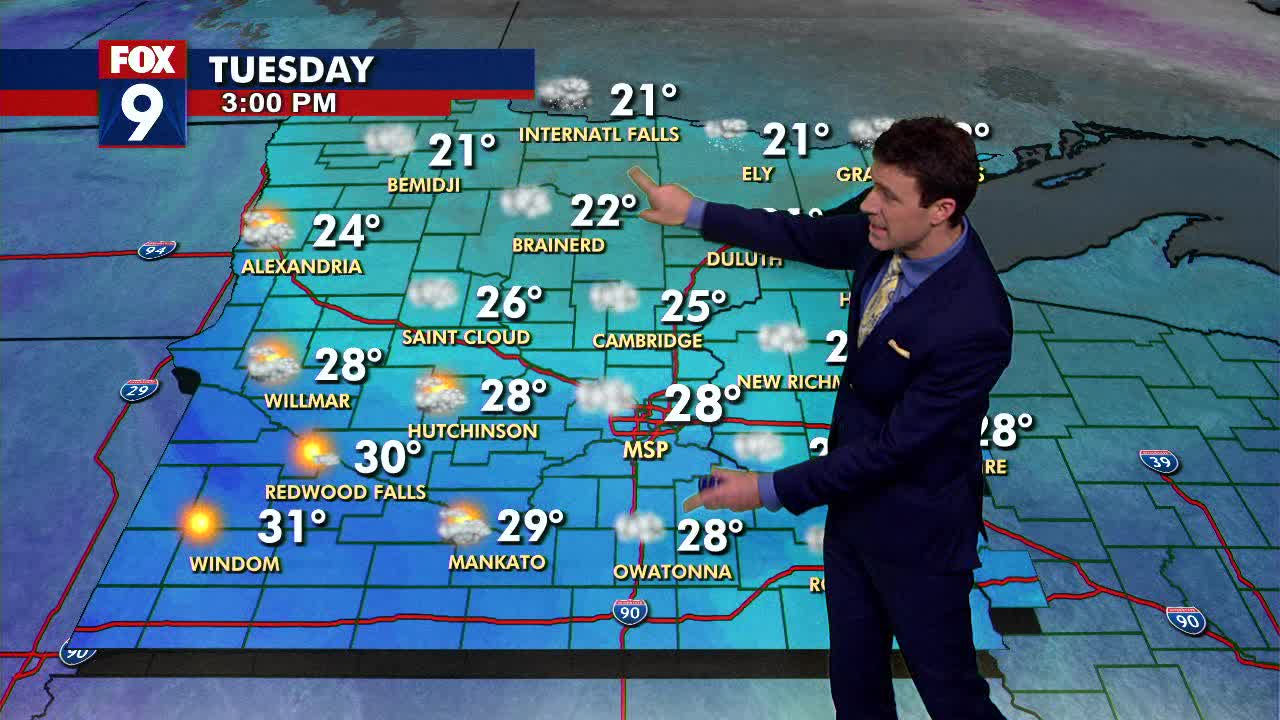 MN weather: Patchy sun and slightly warmer Tuesday | FOX 9 Minneapolis ...