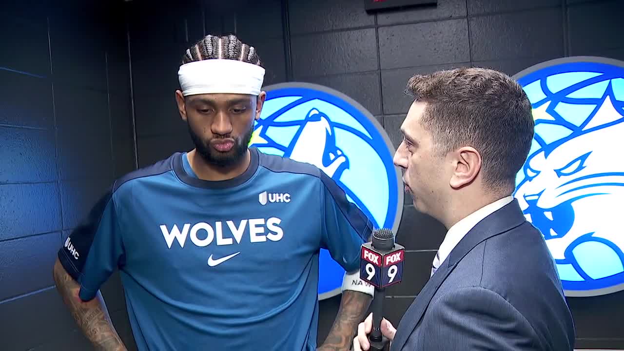 Nickeil Alexander-Walker reacts after Wolves beat 76ers | FOX 9 ...