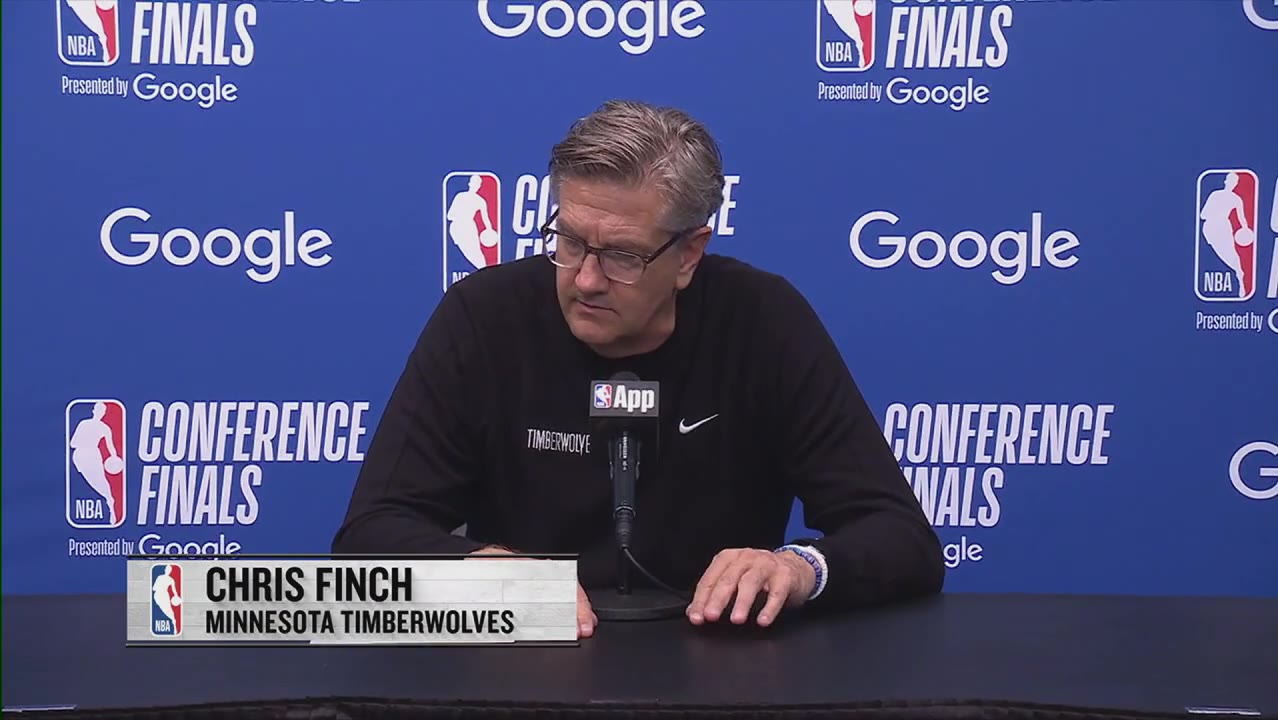 Chris Finch reacts after Wolves drop Game 1 to Thunder, 114-88 [RAW ...