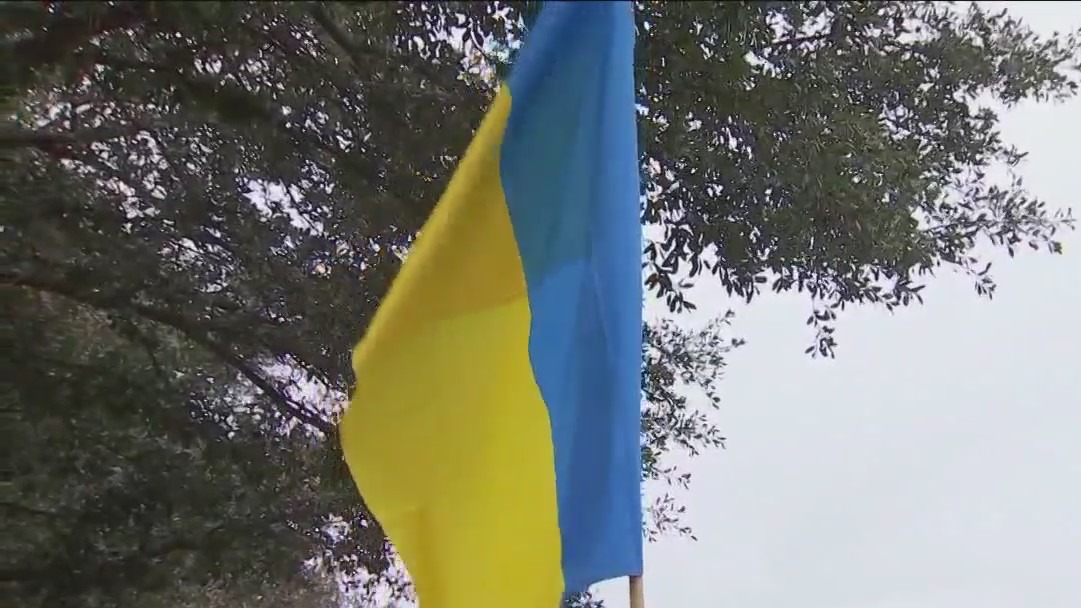 Nonviolent Austin holds rally in support of Ukraine on the one-year ...