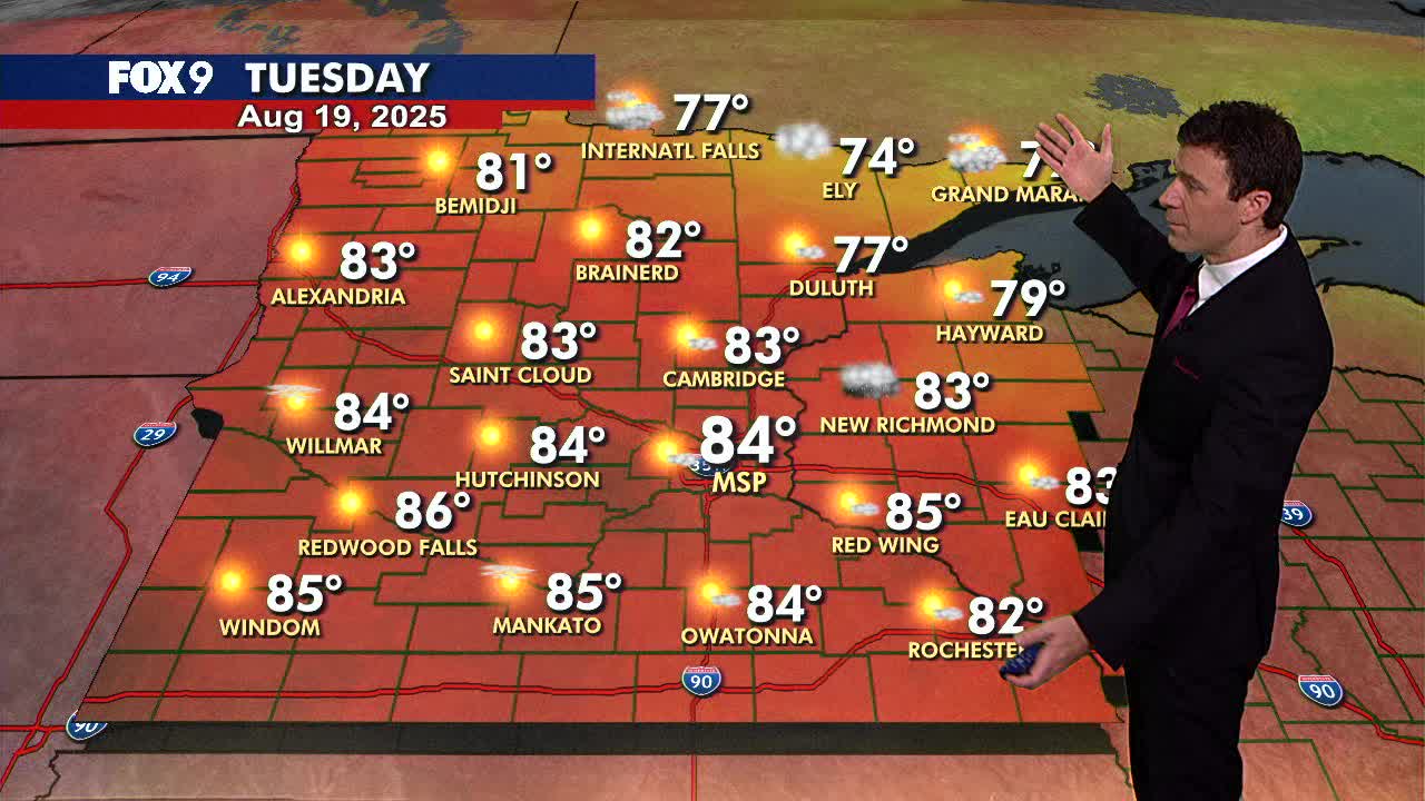 MN weather: Bright and muggy Tuesday | FOX 9 Minneapolis-St. Paul